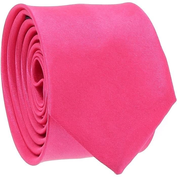Cravate Fine Couleur Unie - Cravate Homme Coupe Slim Moderne - 5Cm À La ...