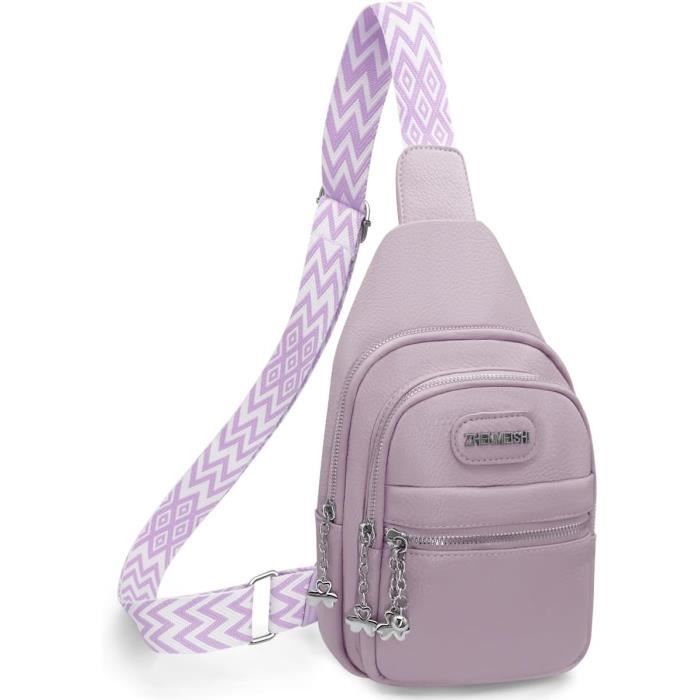 Sac De Poitrine Femme Mode Petit Sac À Dos Bandoulière Femme En Cuir Pu ...