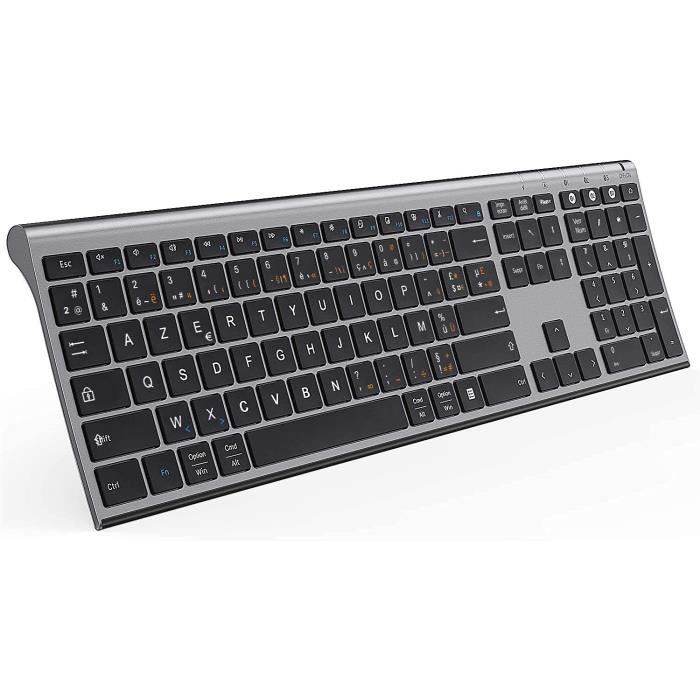 Clavier sans Fil Multi-dispositifs avec 3 Canal Bluetooth,Clavier ...