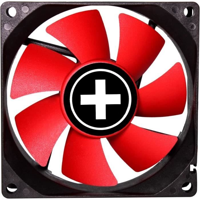 LI-XPF80.R.PWM 80mm PWM Ventilateur de boîtier, 4PIN, rouge-noir[165 ...