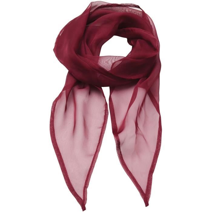 Foulard - PR740 - Rouge Bordeau - 100% Polyester - Chic - Printemps/Été ...