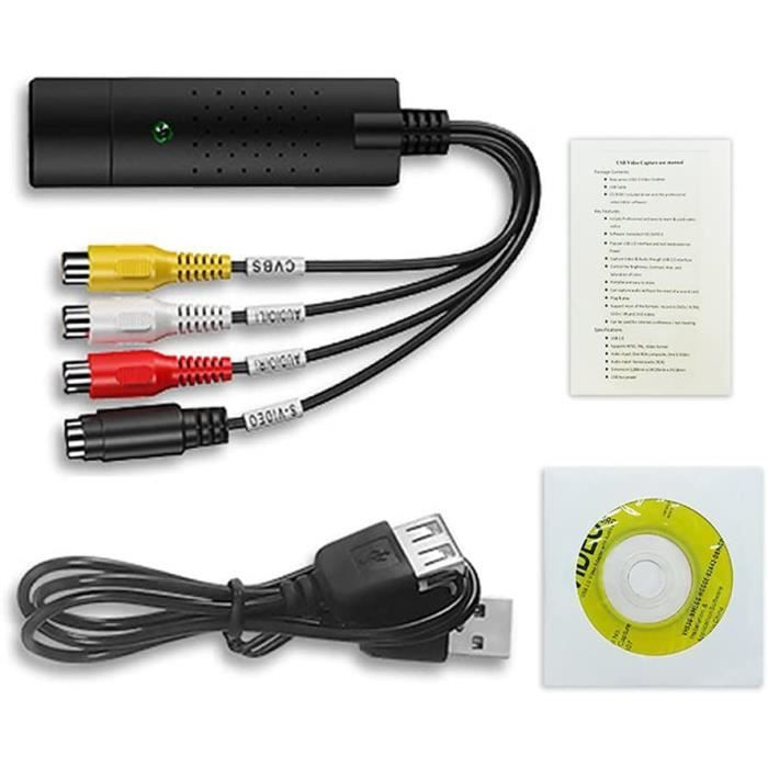 Convertisseur VHS vers numérique Convertisseur vidéo USB 2.0 Carte de ...