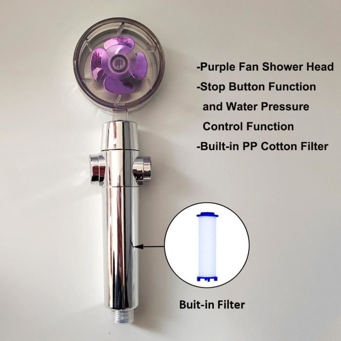 Sanitaire salle de bain,pommeau de douche à main haute pression rotatif à 360 °,pommeau de ...