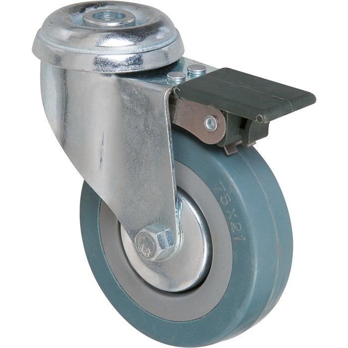 Roulette à frein à œil pivotante - CAUJOLLE - Ø 125 mm - Série S19 AF ...