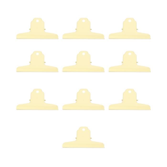 QID-Clip de reliure en métal 10 Pcs Lettre Clips, Petit Taureau ...