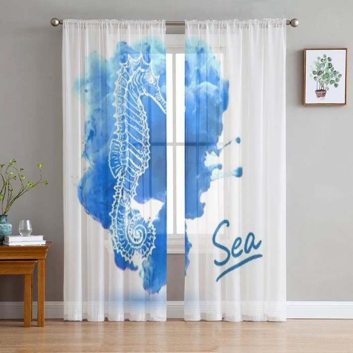 Photophore - Lanterne A Bougie Seahorse Tulle Sheer Window Curtains For ...