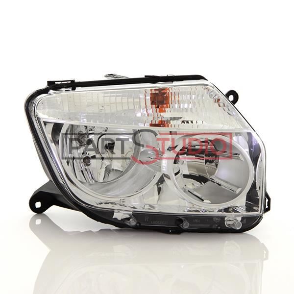 Phare avant droit DACIA DUSTER 04/10 => fond chromé 4X2 = 260100067R ...
