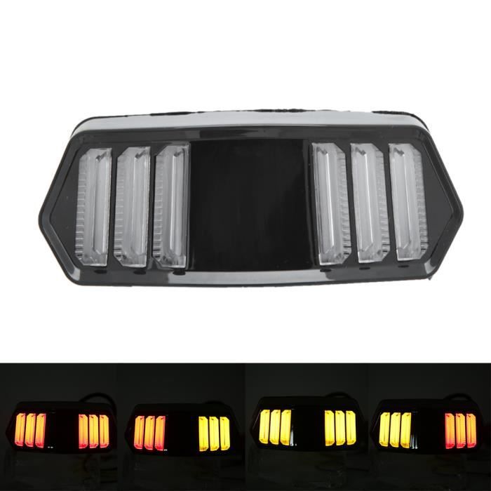 Garosa lumière LED Moto LED feu arrière intégré clignotant adapté pour ...