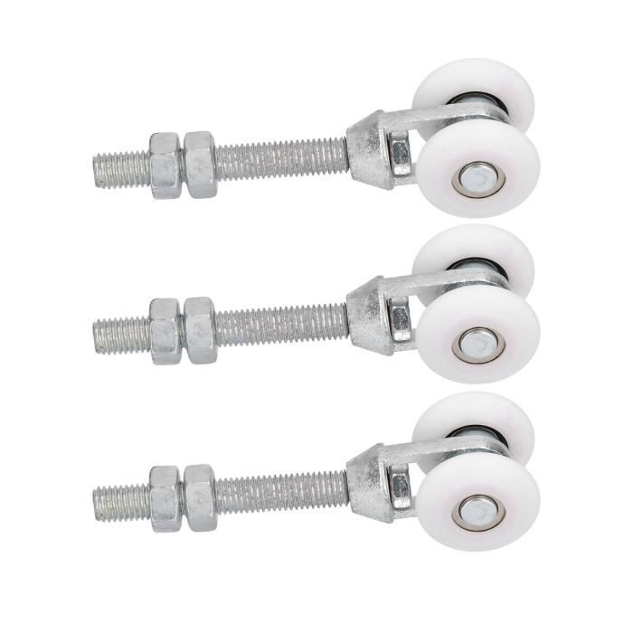 GOTOTOP Roue de suspension de rail de porte 3 pièces 40mm rail de porte ...