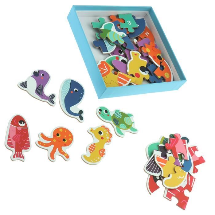 Jeu de Puzzles de Papier Ensemble Modèles de Construction Animal marin ...