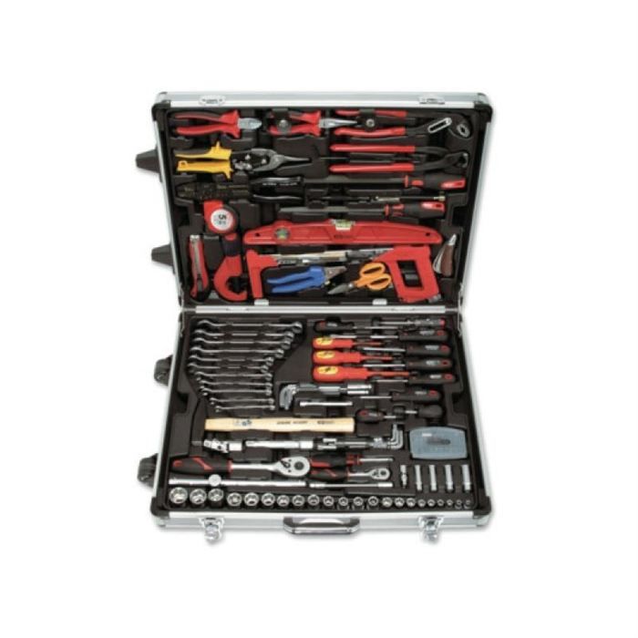 Kit à outils KS TOOLS 136 pcs en acier chromé 1/4" + 1/2" avec ...