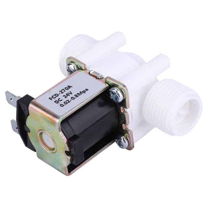 Lectrovanne d'entrée d'eau lectrovanne électrique en plastique G1-2 NC Vanne d'entrée d'eau ...