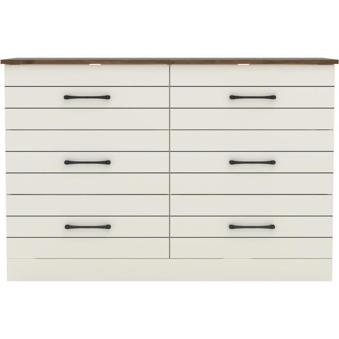 Elis Commode À 6 Tiroirs – Grande Commode À Tiroirs Avec Rangement Pour ...