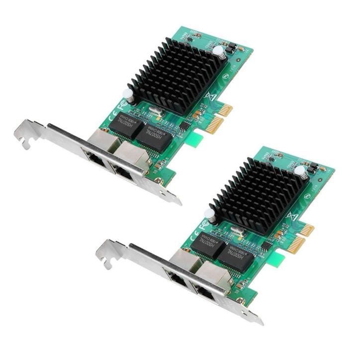 2X for Intel 82575 Carte RÉSeau Gigabit Ethernet 2 Ports PCI-E X1 pour PC - Cdiscount Informatique
