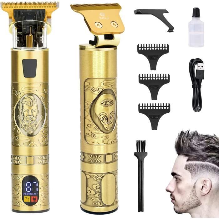 M MU Tondeuse Barbe Homme, Tondeuse Cheveux Hommes, Imperméable IP54 Avec écran LCD USB T-Blade ...