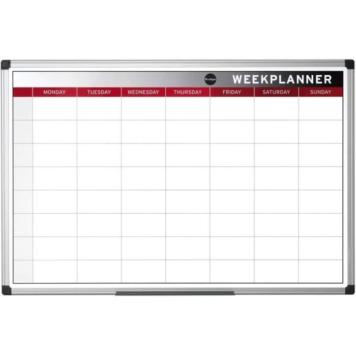 Bi-Office Tableau blanc aimanté avec cadre en aluminium Cadre ...