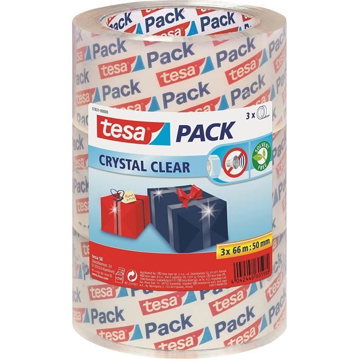 Tesa PACK d'Emballage Crystal Clear – Ruban Adhésif d'Emballage ...