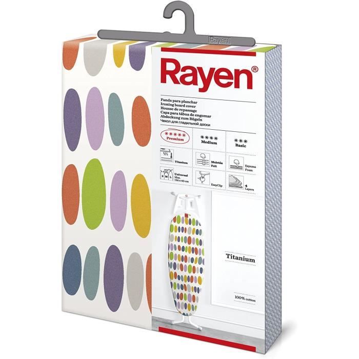 Rayen Housse pour table à repasser 4 épaisseurs : mousse, molleton ...