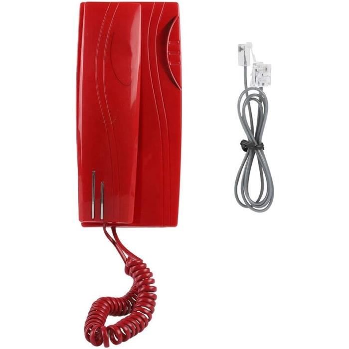 Téléphone Mural,Téléphone Fixe Avec Mini-Téléphone Fixe Pour Bureau À Domicile Avec Fil Fixe Au ...