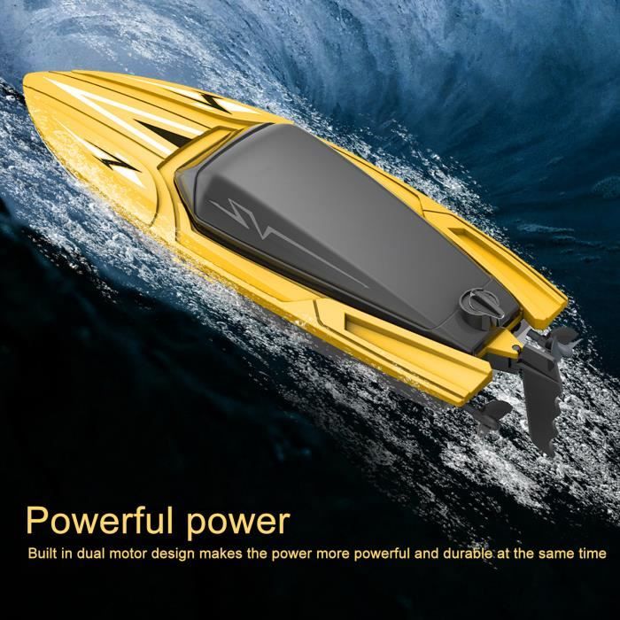 REN Bateau RC Bateau de vitesse RC 2.4GHz sans fil double moteur ...