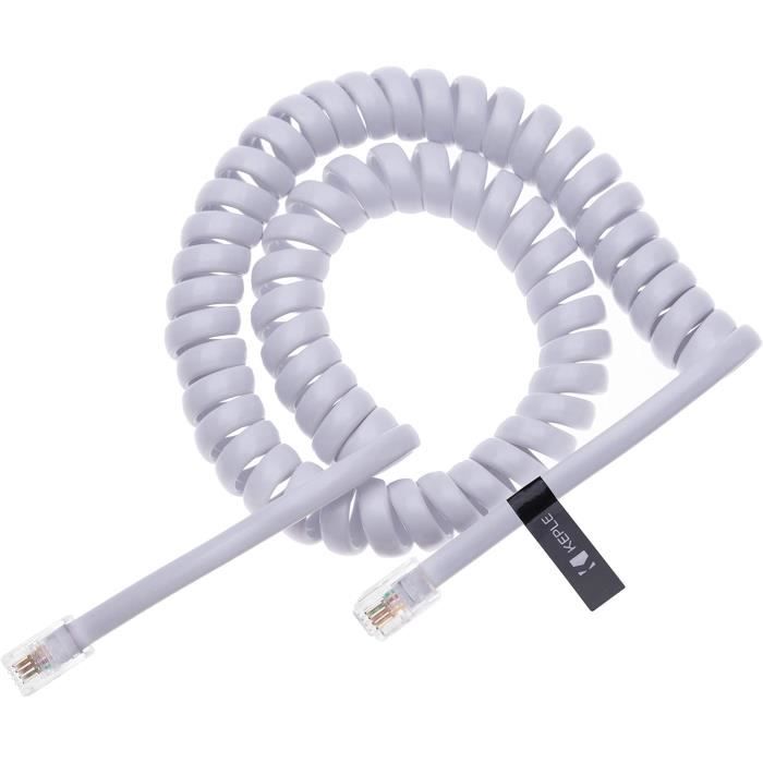 Téléphone Câble Téléphonique Frisée Fil De Combiné Enroulée Spirale 3 ...