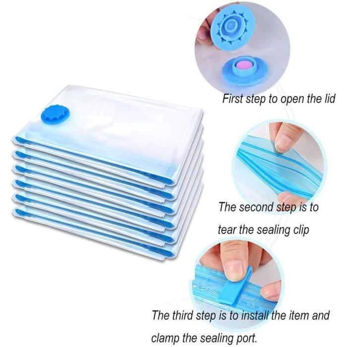 Lacmisc Sac sous Vide Vetement Aspirateur,avec Pompe 60x40cm Lot de 10 Compression Voyages ...