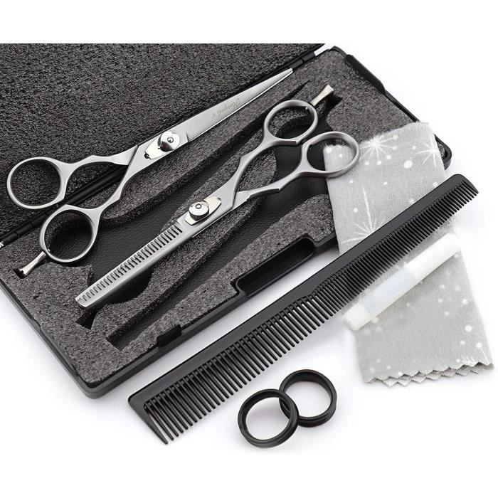 Ensemble de ciseaux de coiffeur professionnels avec vis réglable ...