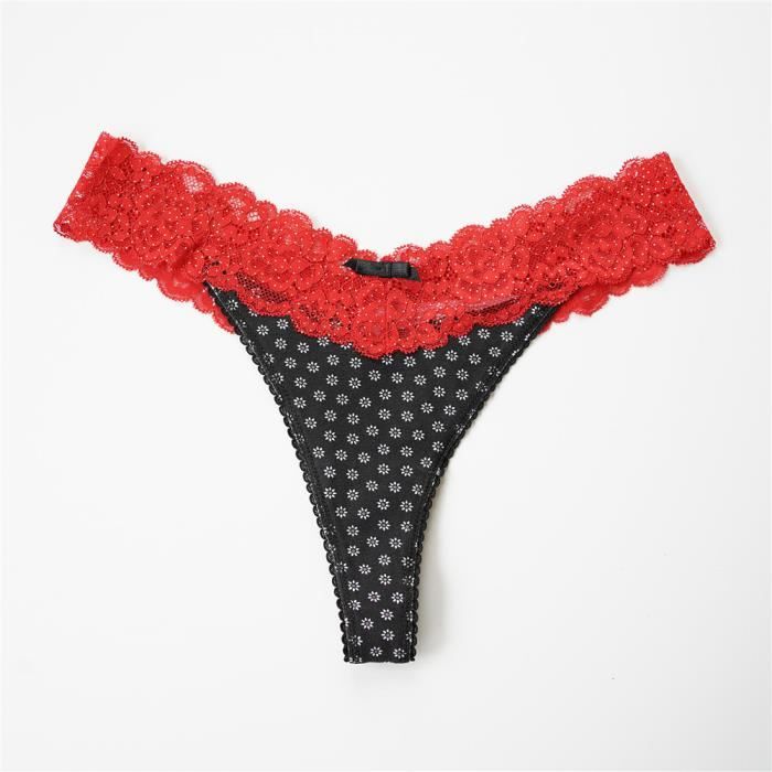 Culotte-slip,Voplidia-Culotte en coton pour femme,string G,dentelle ...