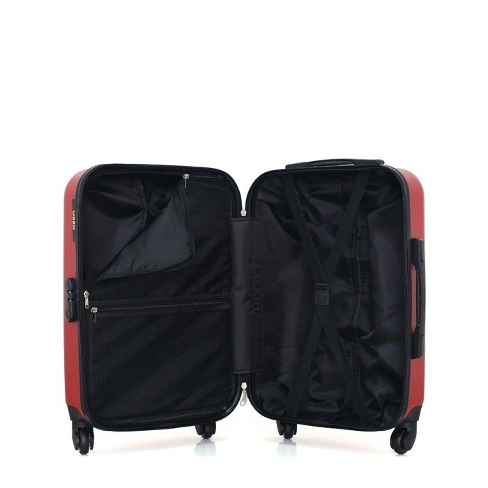 Valise Cabine LIPARI 55 cm 4 Roues - rouge - HERO 55x35x21cm