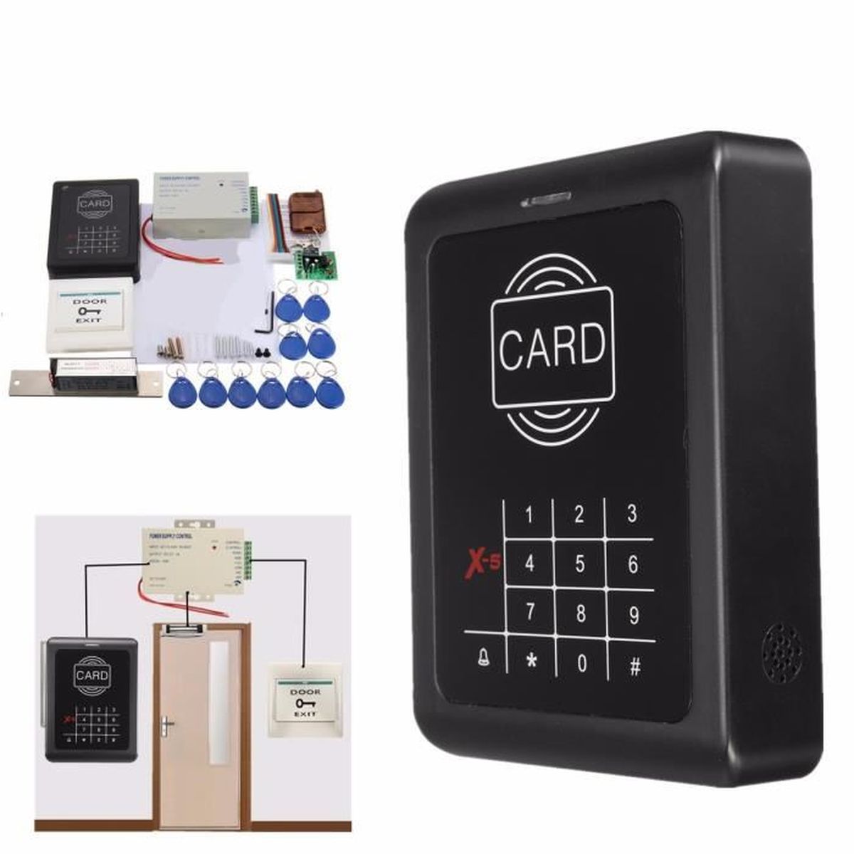 Kit Système Contrôle Accès RFID Proximité Electrique Porte ID Card Code ...