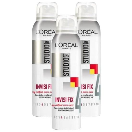 STUDIO LINE Spray coiffant fixation normale 4 - 150 ml (Lot de 3 ...