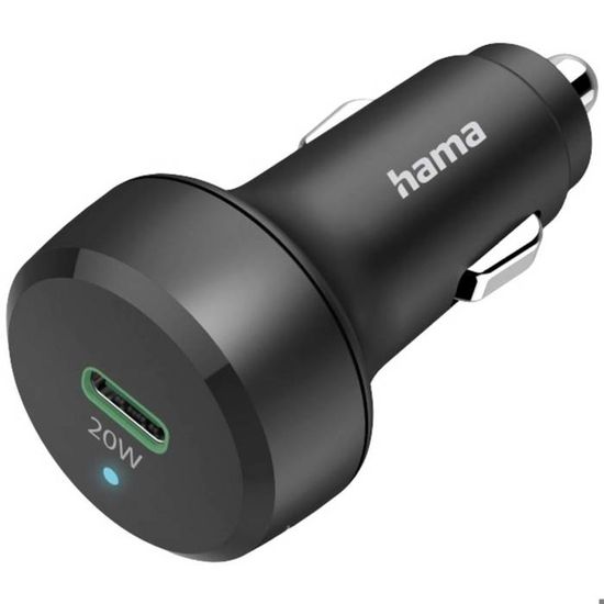 Hama Car Charger 20W Chargeur USB 20 W 1x USB-C® Power Delivery noir ...