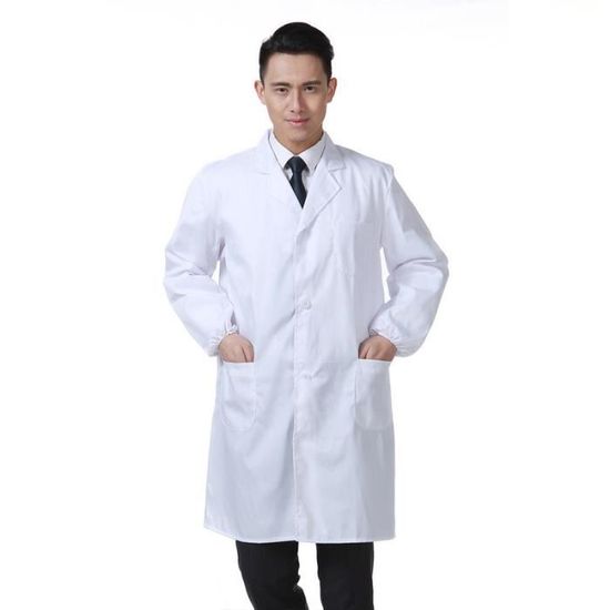 TENUE Blouse Blanche de Laboratoire Femme Homme, Infirmières Manteaux ...