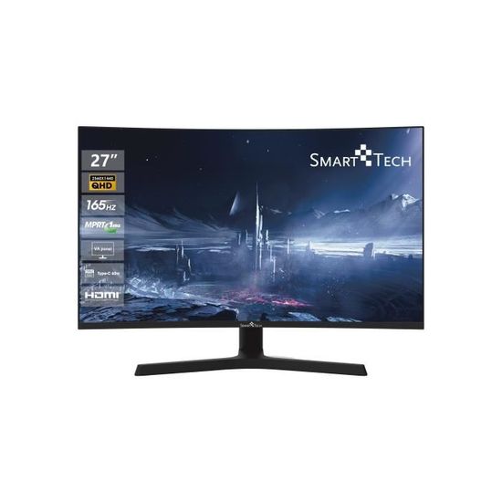 Smart Tech Ecran PC 27" (68cm) 270G02QVC incurvé 1500 R, Dalle VA ...