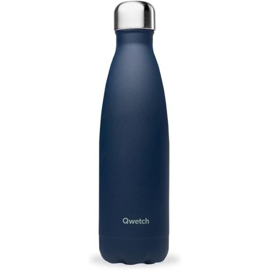 Qwetch - Bouteille Isotherme Granite Bleu 500ml - Gourde Nomade Inox ...