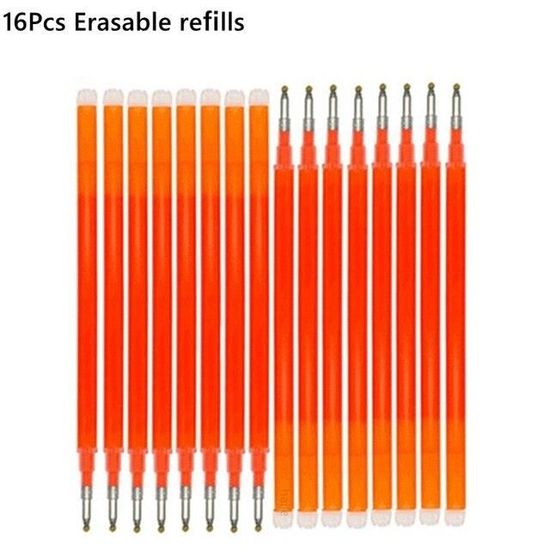 STYLO,Orange Refill-16pcs--Stylos à Gel effaçables et rétractables ...