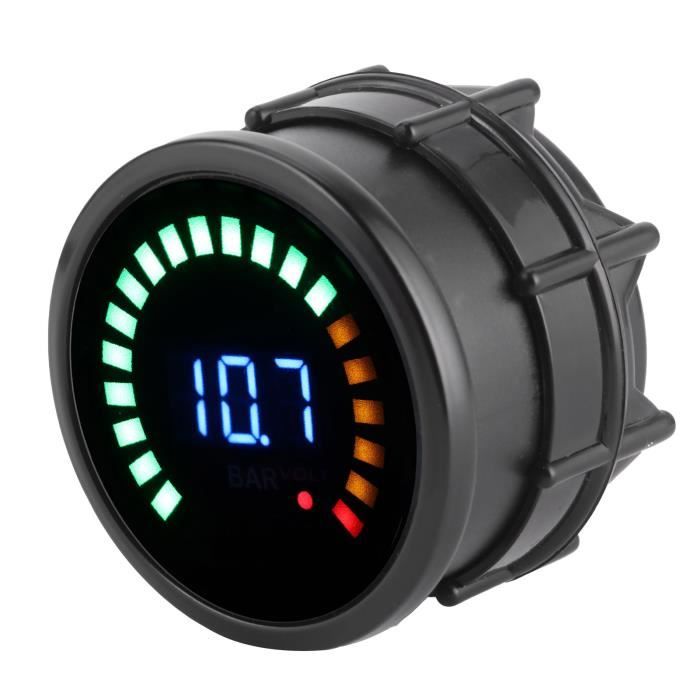 Akozon Voltmètre à affichage LED Voltmètre de voiture 2in avec ...