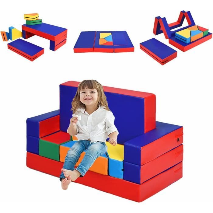 GYMAX Module Motricité Bébé en Mousse, Blocs de Construction Enfant ...