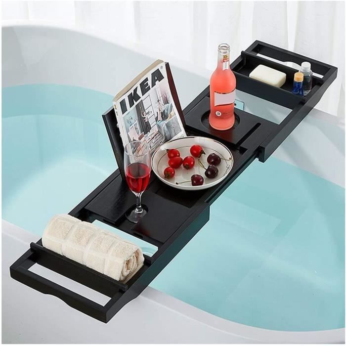 Étagère de baignoire extensible Étagère de baignoire en bambou 75-109cm ...
