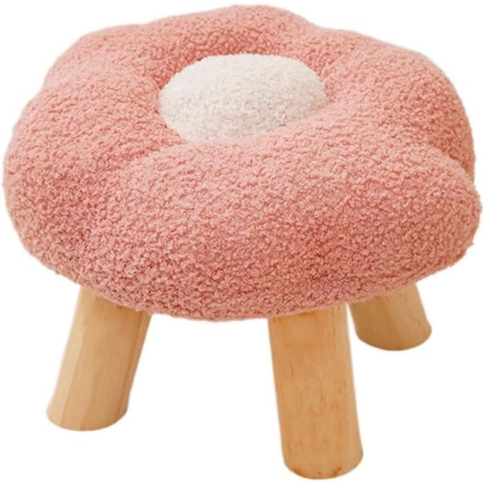 Repose-Pieds Repose-Pieds Avec Pied En Bois Pouf Polyvalent Forme De ...