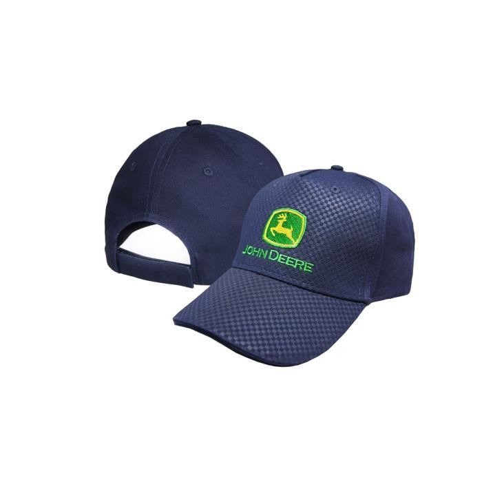 John Deere CARBONE Casquette de Baseball Bleu Marine | Brodé Auto Logo ...