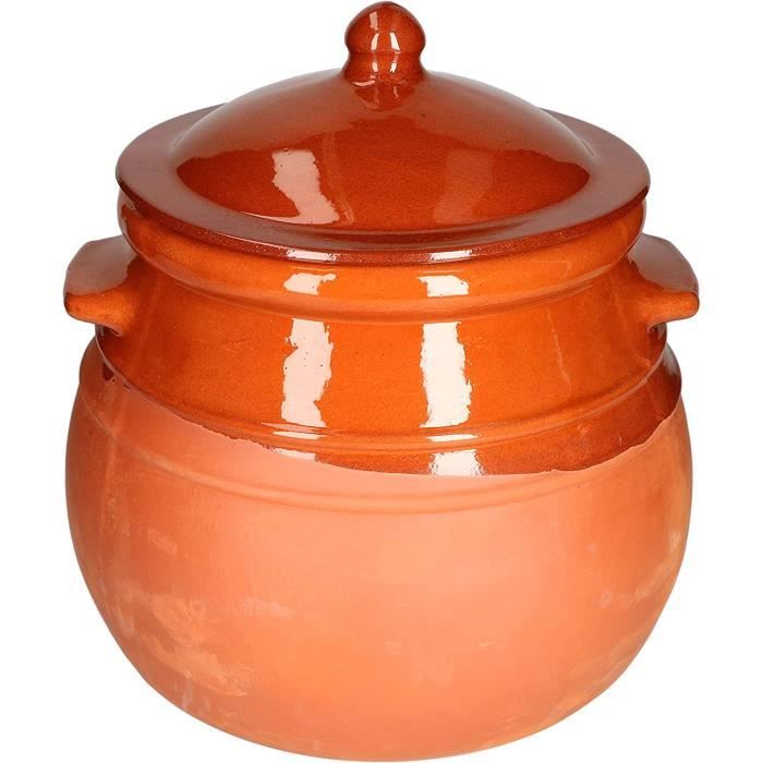 Pot en argile avec couvercle Pot à ragoût Pot à rhum-concombre 4,5 ...