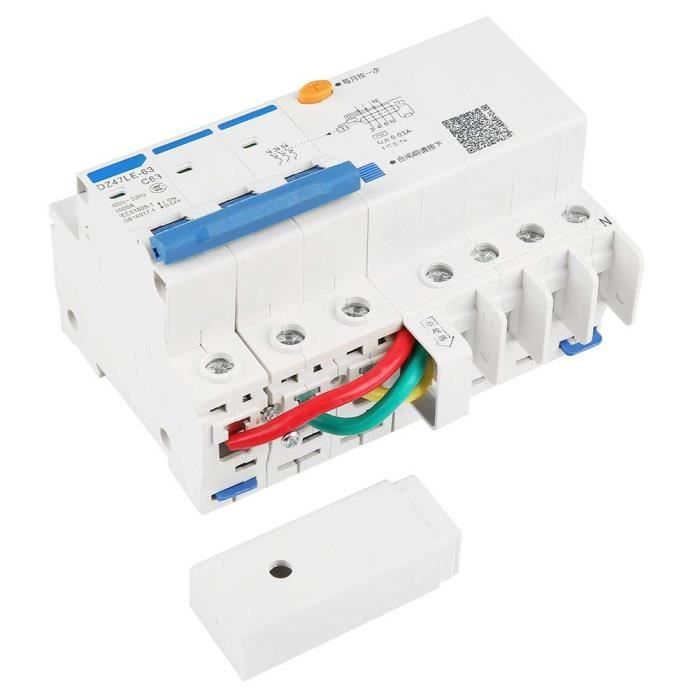 DZ47LE-63 RCCB Disjoncteur Différentiel de Courant 3P+N 230V 63A 30mA Fuite Surcharge Court ...