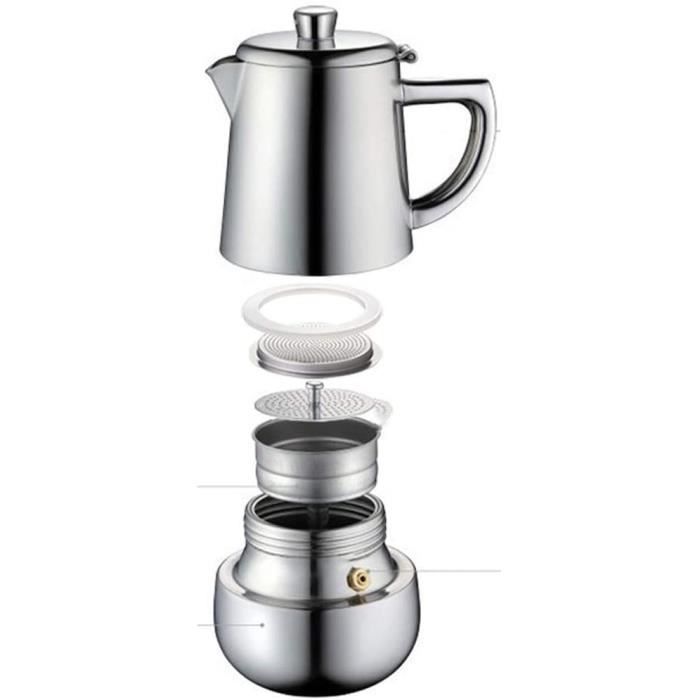 Cafetiere Machine à café en acier inoxydable, machine à expresso ...