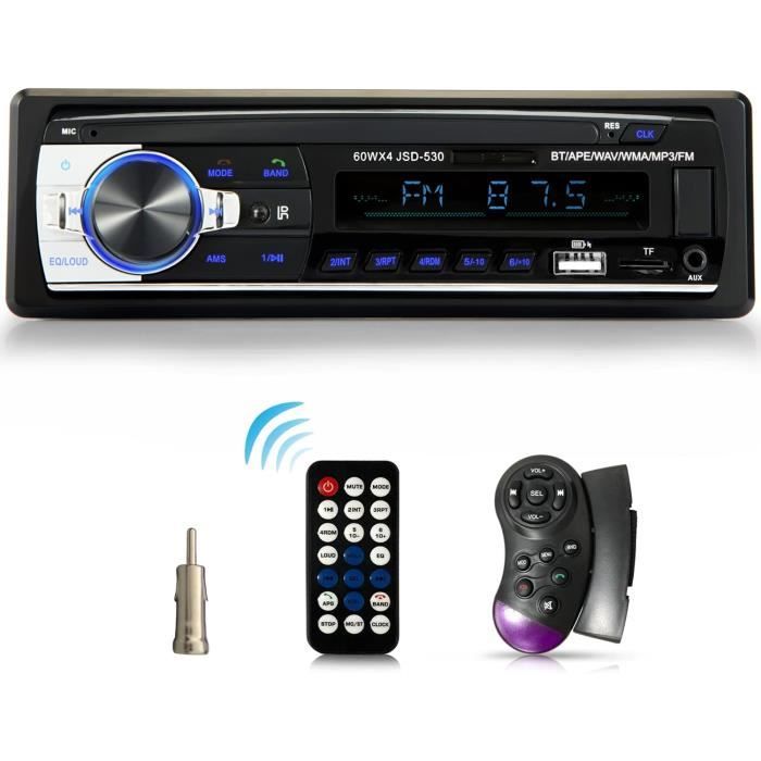Bluetooth Autoradio Avec Système Mains Libres, Autoradio Avec Bluetooth Usb-Tf-Lecteur Mp3-Radio ...