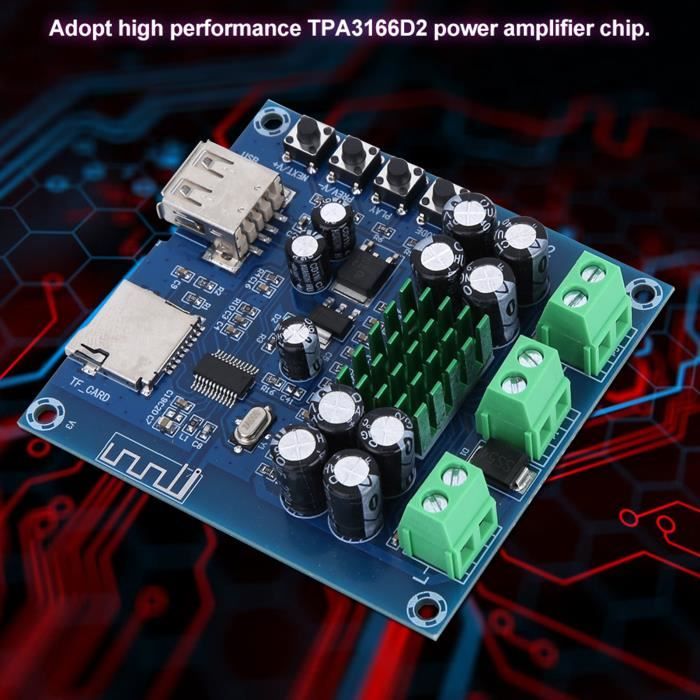 EJ.life carte amplificateur de puissance Bluetooth HW428 DC1224V TPA3116D2 50W * 2 carte ...