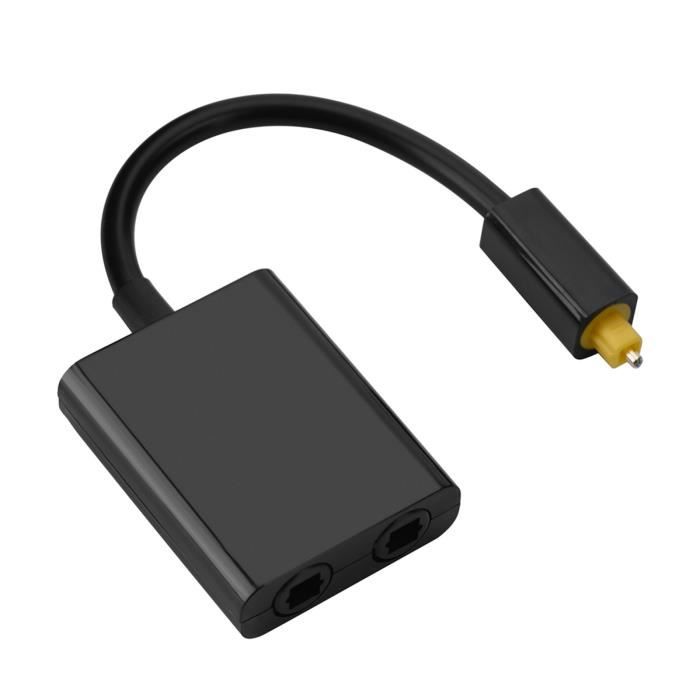 Adaptateur Optique Numérique Toslink à Double Port, Câble 1 Vers 2 ...