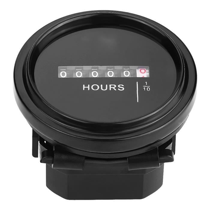 Akozon Dc 8-80V Round Hour Meter Snap In Quartz Hour Meter Minuterie ...
