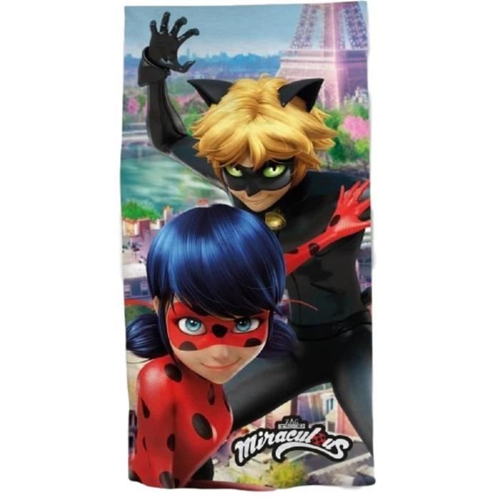 Drap de plage Ladybug serviette de bain Miraculous 100% Microfibre ...