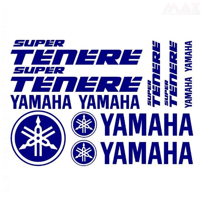 11 stickers SUPER TENERE – BLEU MARINE – YAMAHA sticker SUPER TENERE ...